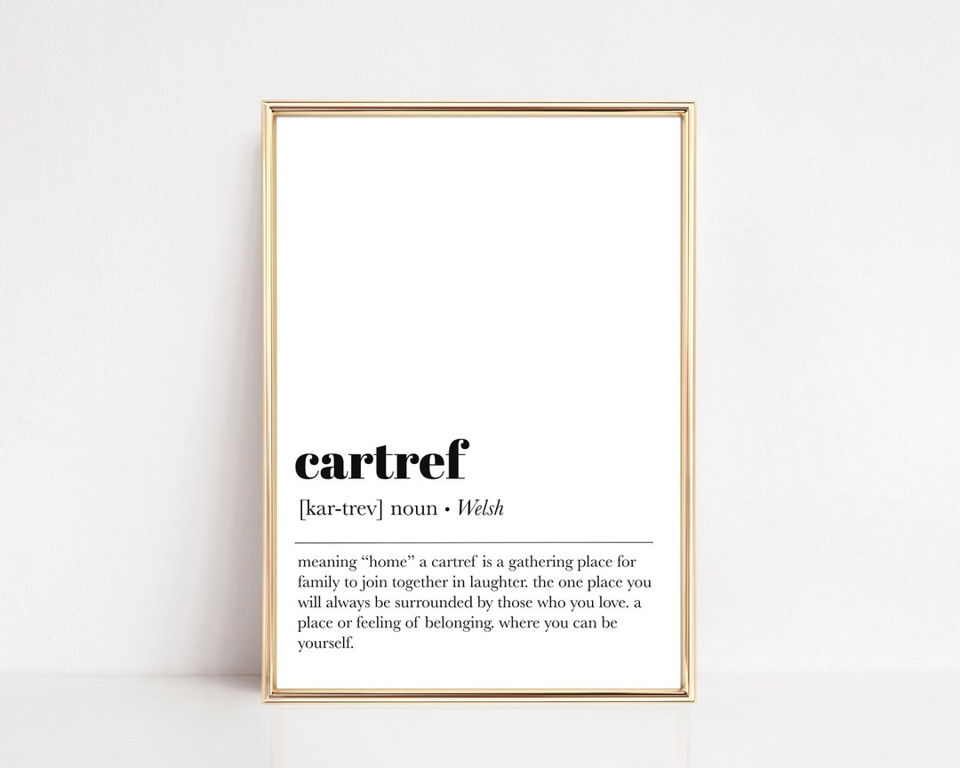 Cartref Definition Print | Welsh Print | Home Definition Poster ...