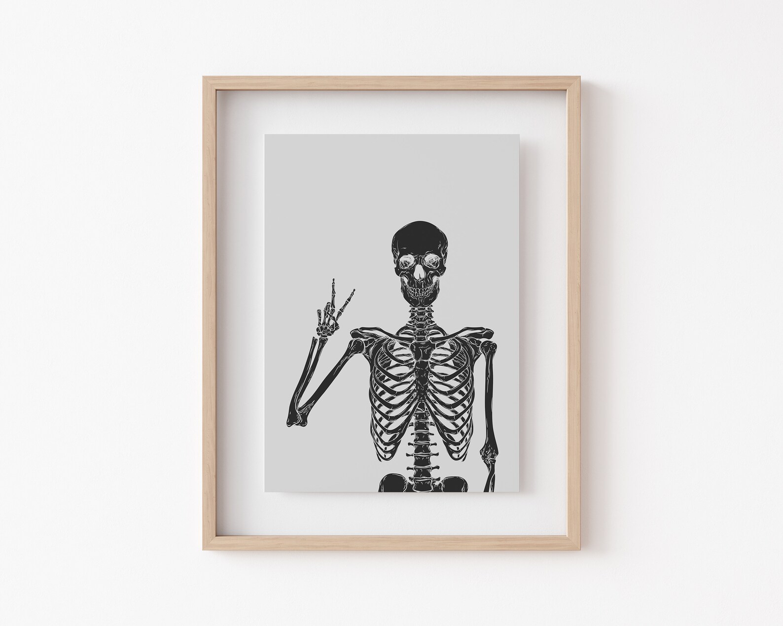 Halloween Printable Wall Art Halloween Skeleton Print - Etsy