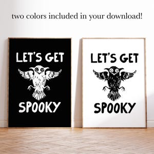 Lets Get Spooky | Halloween Digital Print | Spooky Wall Art | Cute ...