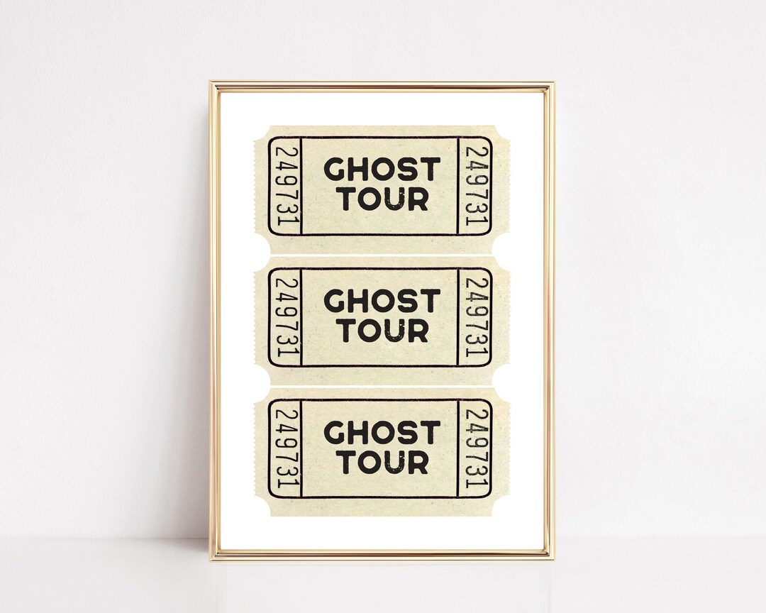 Ghost Tour Ticket | Cute Halloween Decor | Halloween Digital Print ...
