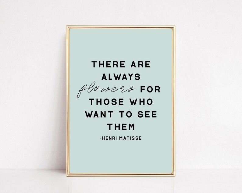 Henri Matisse Quote Printable Inspirational Wall Art There - Etsy