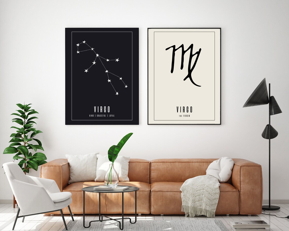 Virgo Wall Art Virgo Zodiac Print Astrology Gifts Virgo | Etsy