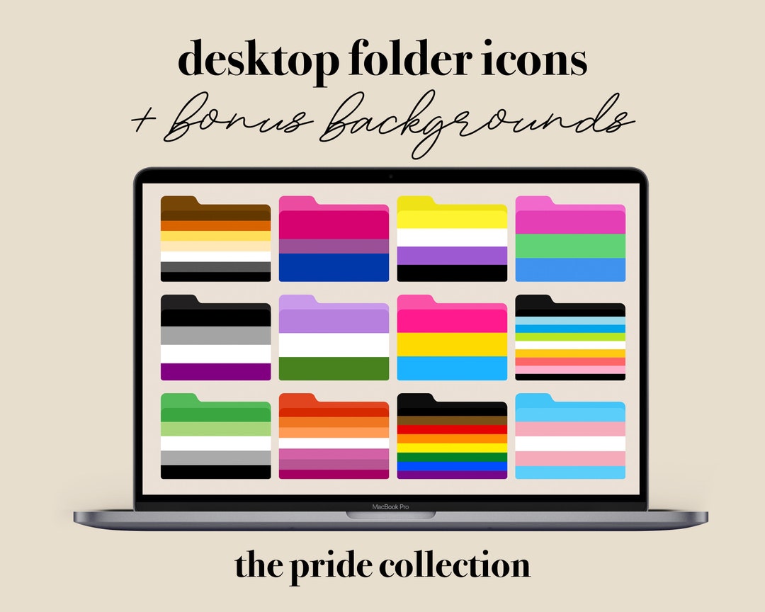 LGBTQ Gifts Pride Desktop Folder Icons for Mac Gay Pride Desktop ...