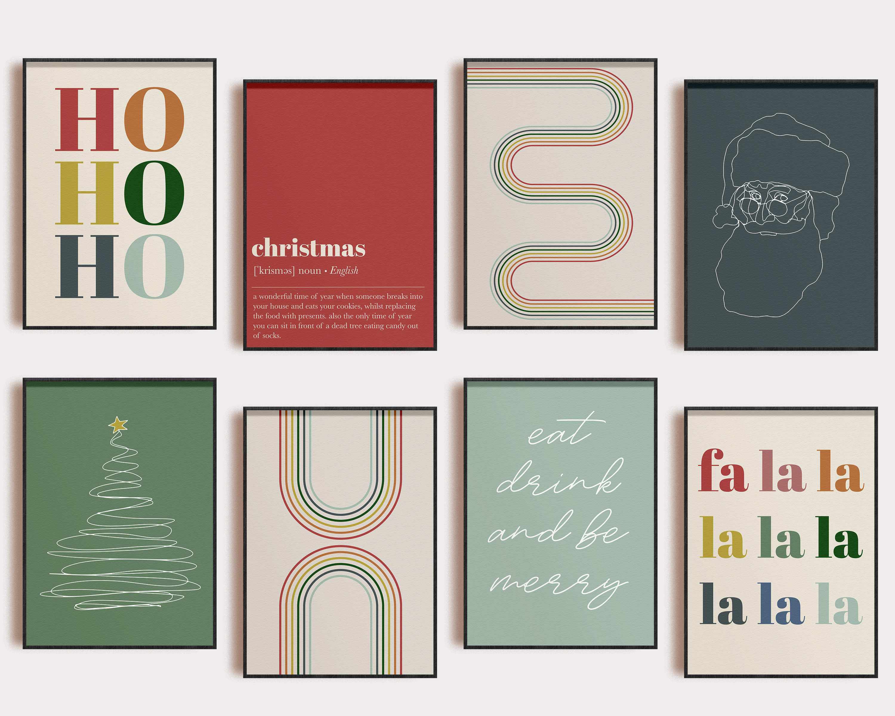 Retro Christmas Decorations 20 Christmas Printables | Etsy