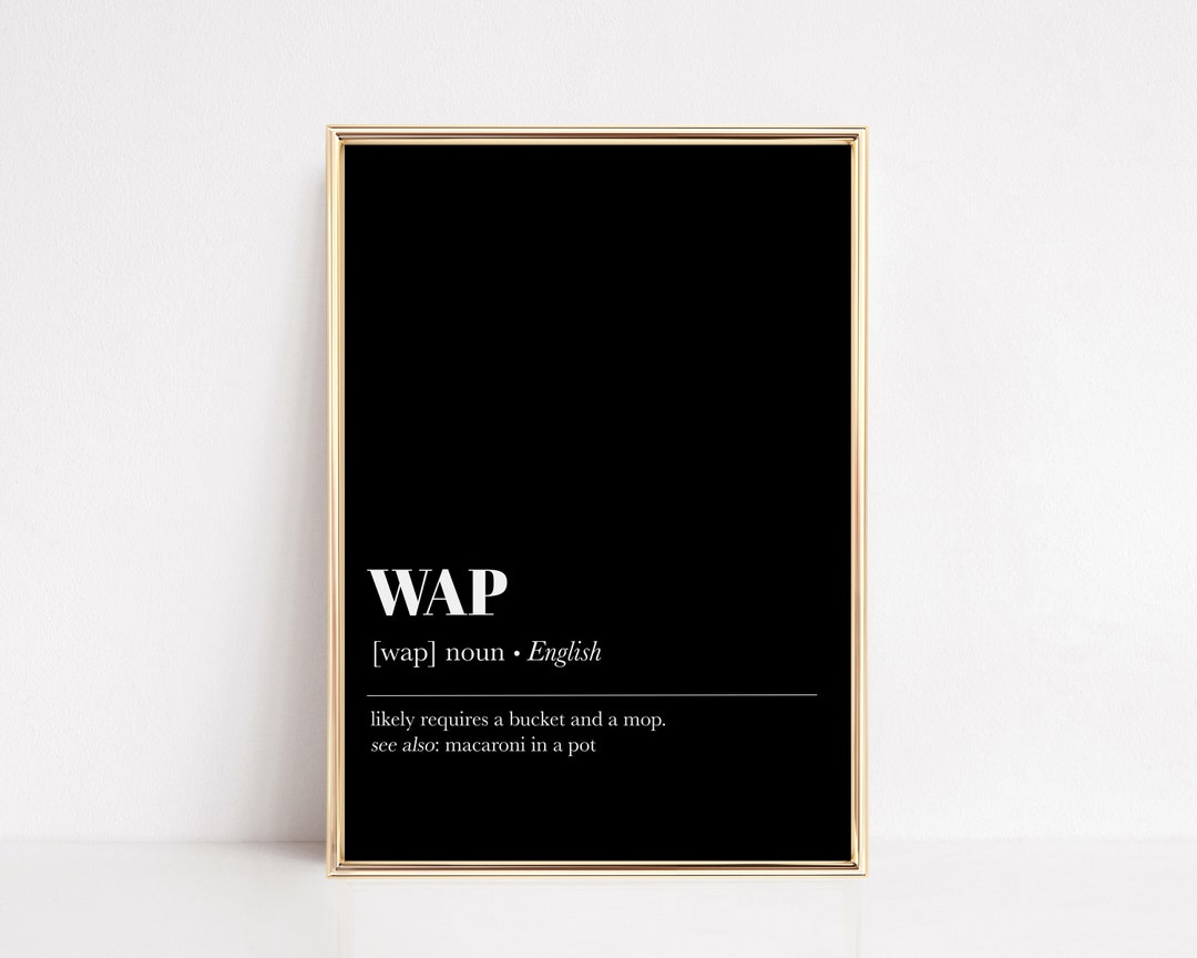 Wap Poster Funny Bathroom Decor Funny Home Decor Dorm Room Decor Wap ...