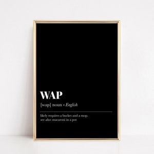 Wap Poster Funny Bathroom Decor Funny Home Decor Dorm Room Decor Wap ...