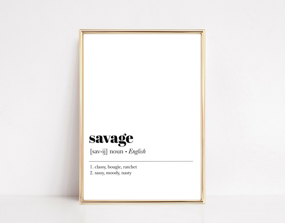 Savage Definition Megan Thee Stallion I'm a Savage - Etsy