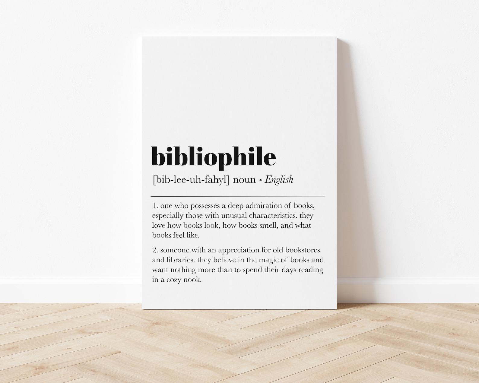 Bibliophile Definition Print Book Wall Art Book Lover - Etsy