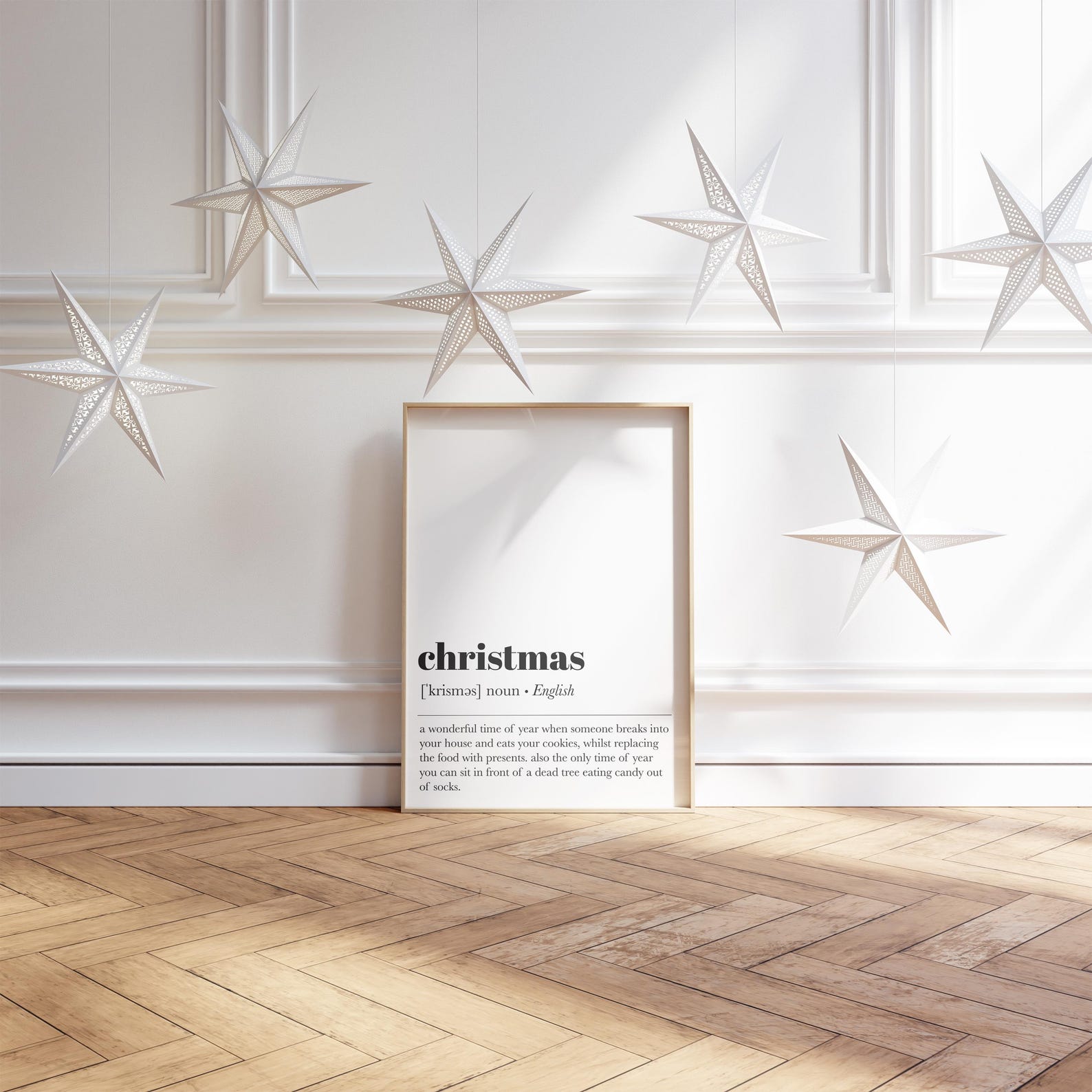 Christmas Definition Art Print | Modern Holiday Wall Decor | KIKIANDNIM ...