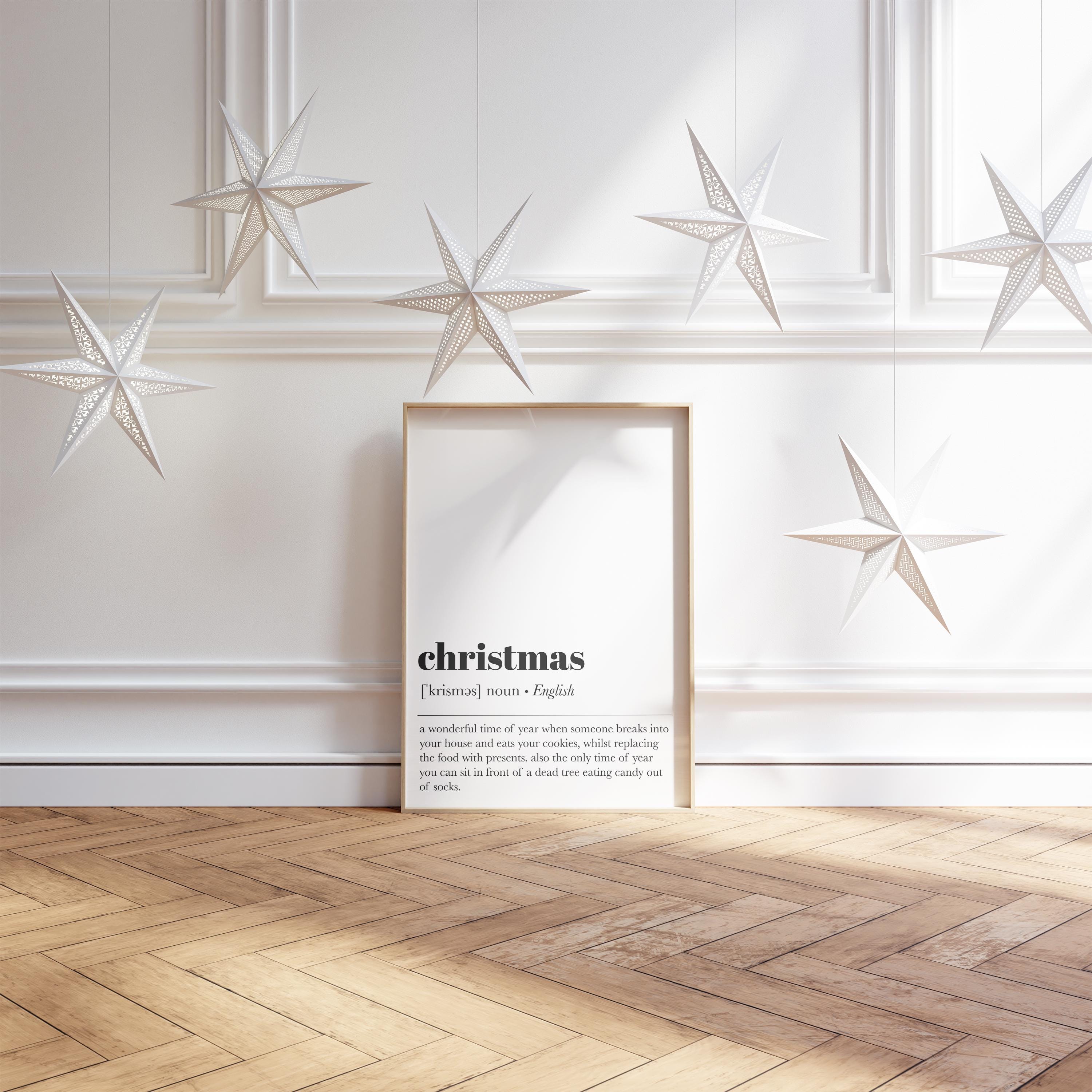Christmas Definition Art Print | Modern Holiday Wall Decor | KIKIANDNIM ...