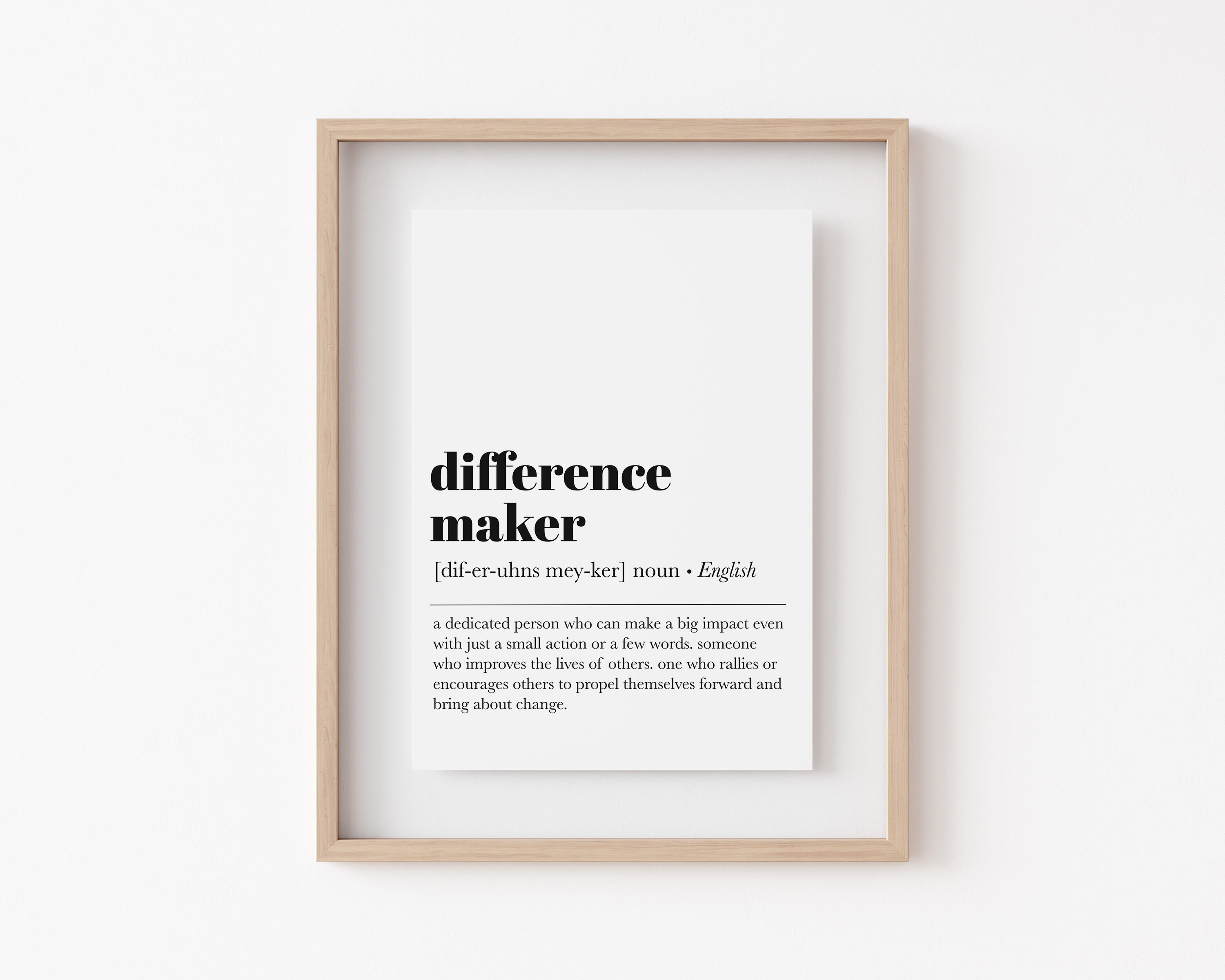 Difference maker definition print minimal print best | Etsy