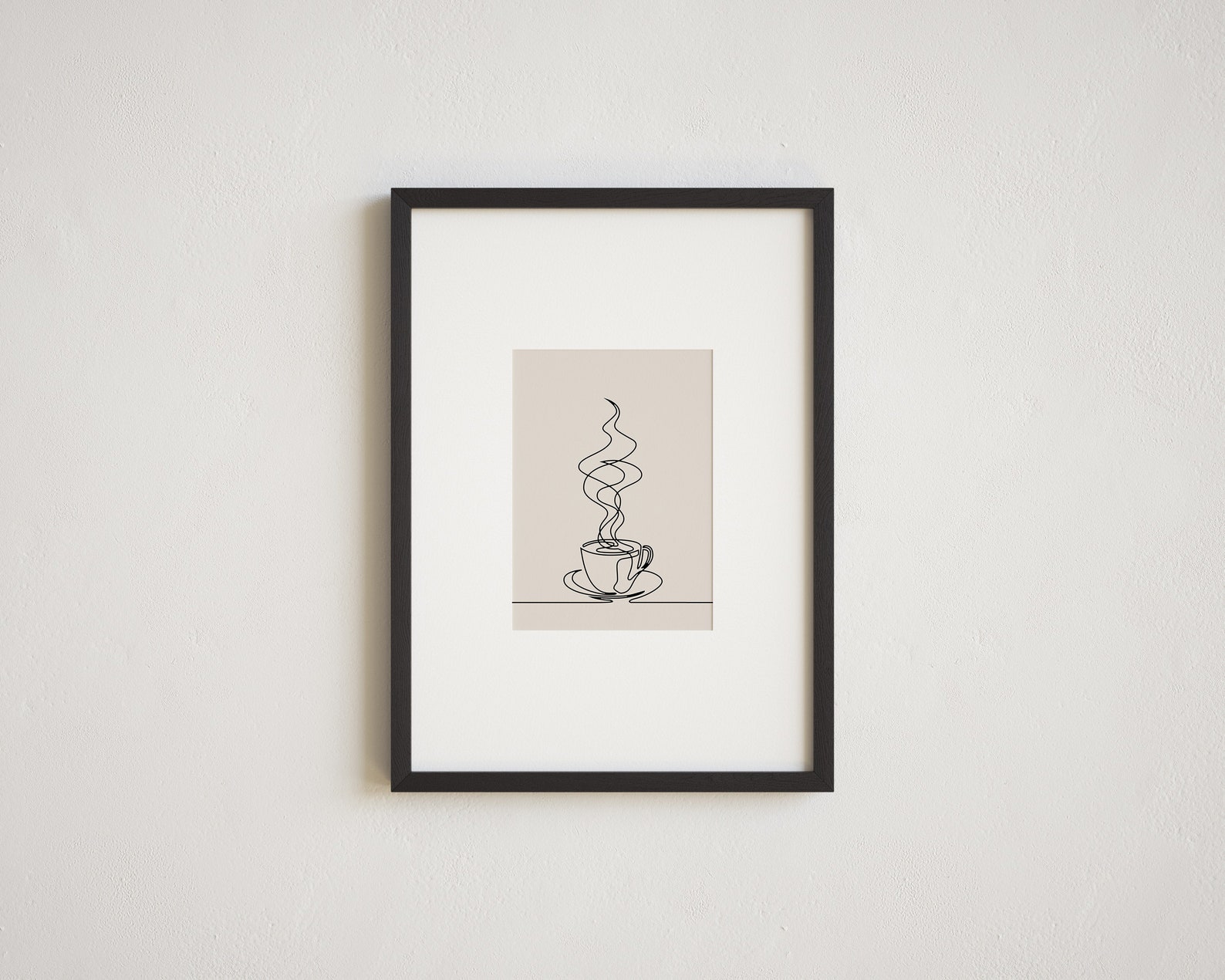 Coffee One Line Art Coffee Wall Art Minimal Coffee Print - Etsy