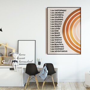 Kids Affirmations Print | Kids Wall Art | Affirmations for Kids ...