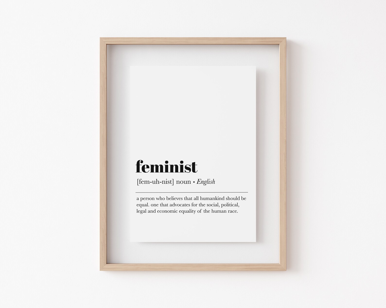 Feminist Definition Print | Feminist Poster | Inspirational Wall Art ...