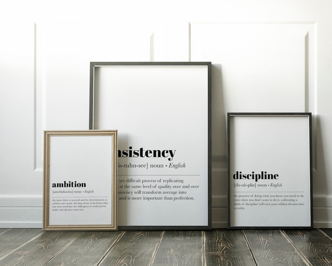 Ambition Definition Print | Office Wall Art | Entrepreneur Gift | Home ...