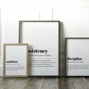 Ambition Definition Print | Office Wall Art | Entrepreneur Gift | Home ...
