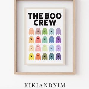 Rainbow Ghost Halloween Decor | Cute Halloween Wall Art | Trendy Retro ...