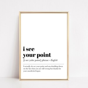 Funny Office Decor | I See Your Point | Zoom Background | Office Wall ...