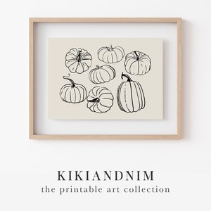 Fall Printable Wall Art | Pumpkin Art | Fall Kitchen Decor | Pumpkin ...