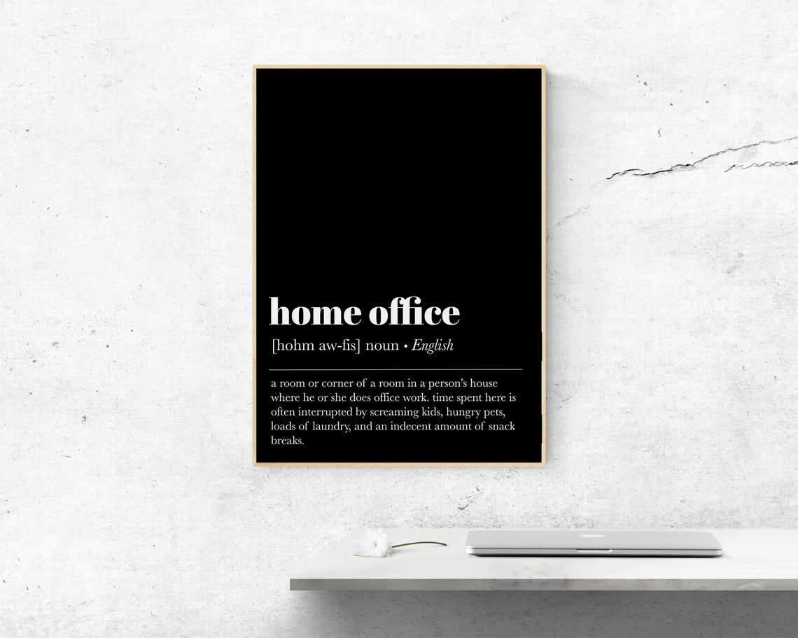 Funny office wall art home office decor work from home | Etsy
