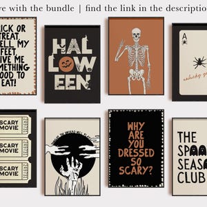 Set of 2 Halloween Printables Cute Skeleton Couple Halloween Decor ...