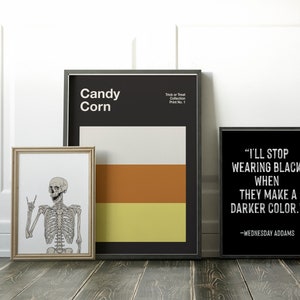 Cute Halloween Decor | Candy Corn | Mid Century Poster | Halloween Wall ...