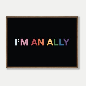 Ally Wall Art | Pride Wall Decor | LGBT Pride Decor | Pride Wall Art ...