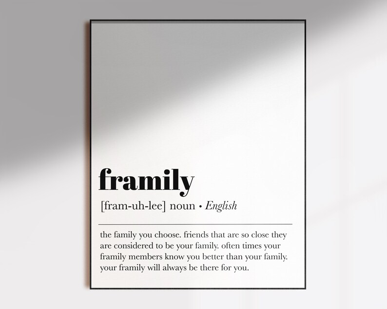 Framily Definition Print Best Friend Gift Friendsgiving - Etsy Australia