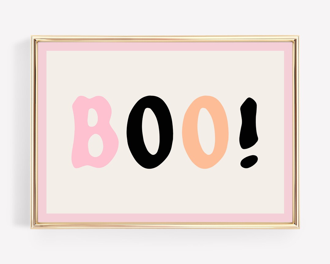 Boo Sign | Pastel Halloween Decor | Printable Halloween Sign ...