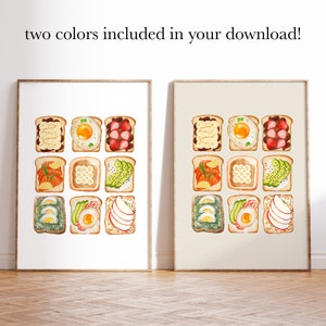 Toast Print | Cute Kitchen Poster | Kitchen Wall Art | Kitchen Wall ...