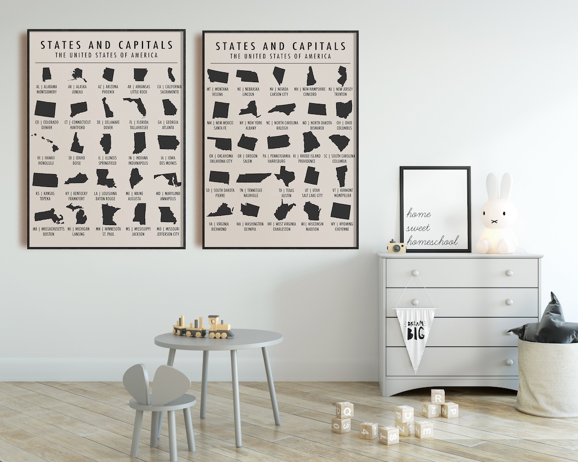 Set of 2 Classroom Posters Homeschool Printable Wall Art | Etsy