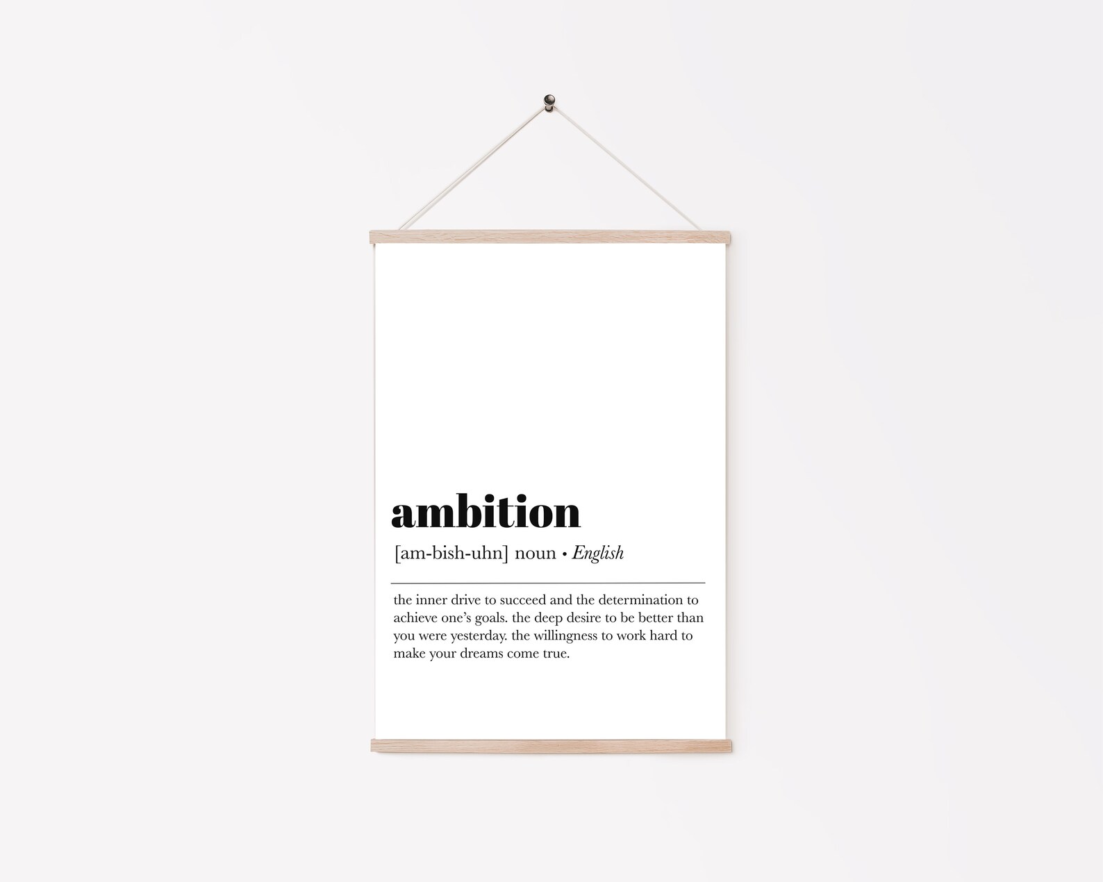 Ambition Definition Print | Office Wall Art | Entrepreneur Gift | Home ...