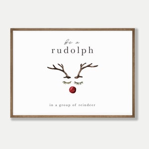 Christmas Print Christmas Wall Art Reindeer Print Inspirational Wall ...