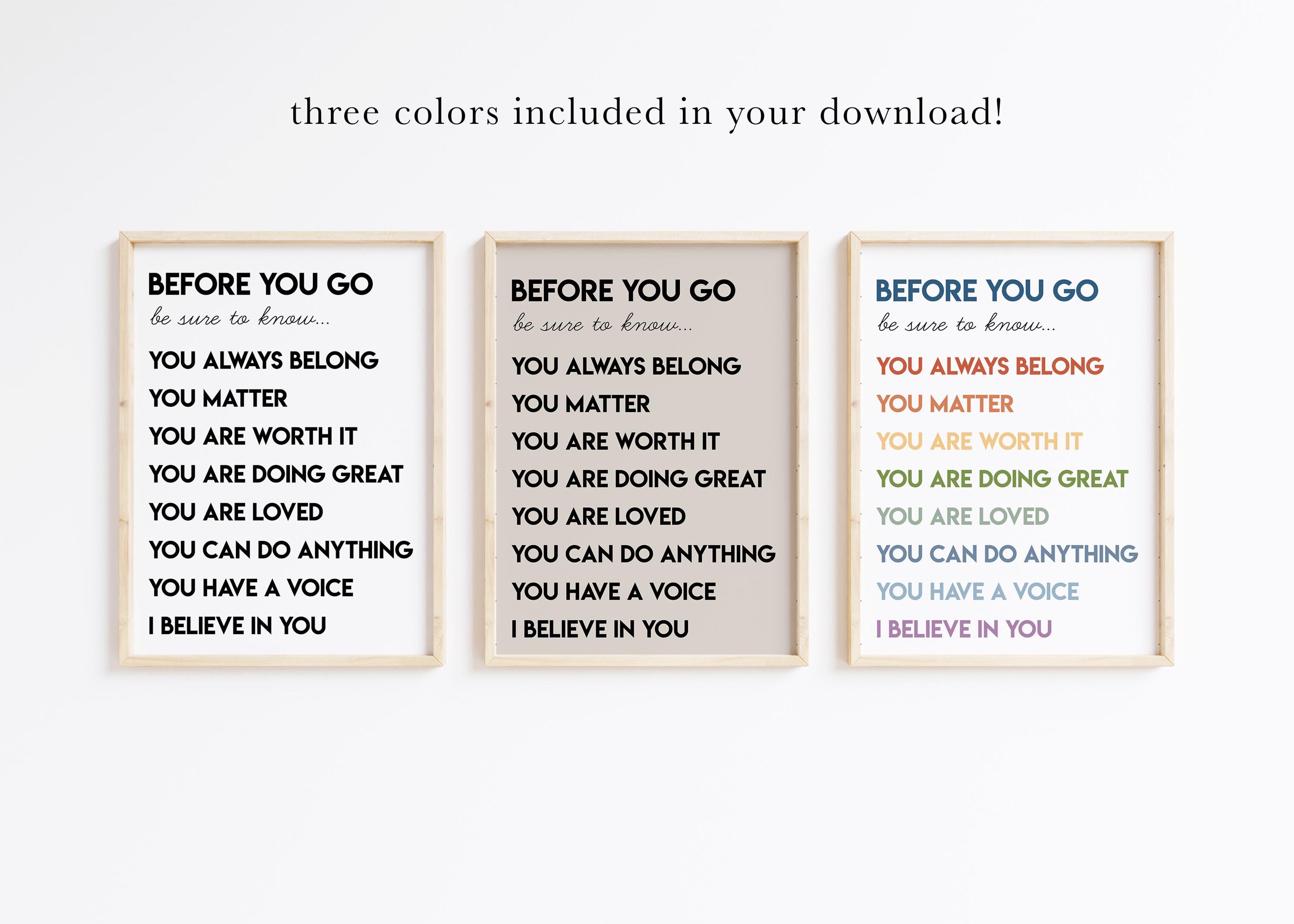 Affirmation Wall Art for Kids | Inspirational Classroom Decor | Kids ...