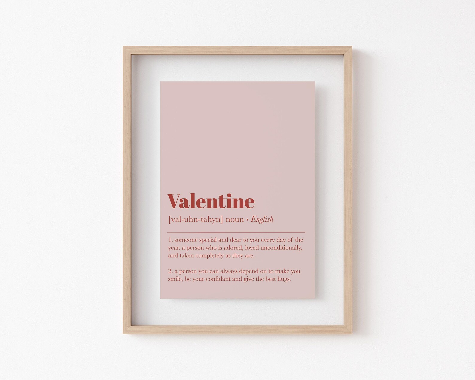Valentine Definition Print | Valentines Day Decor | Valentines Day ...
