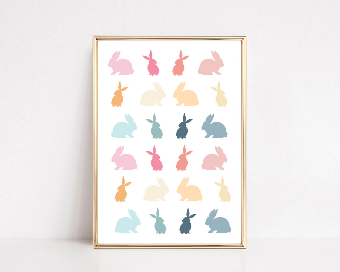 Easter Bunny Printable Wall Art | Easter Decorations | Easter Printable ...