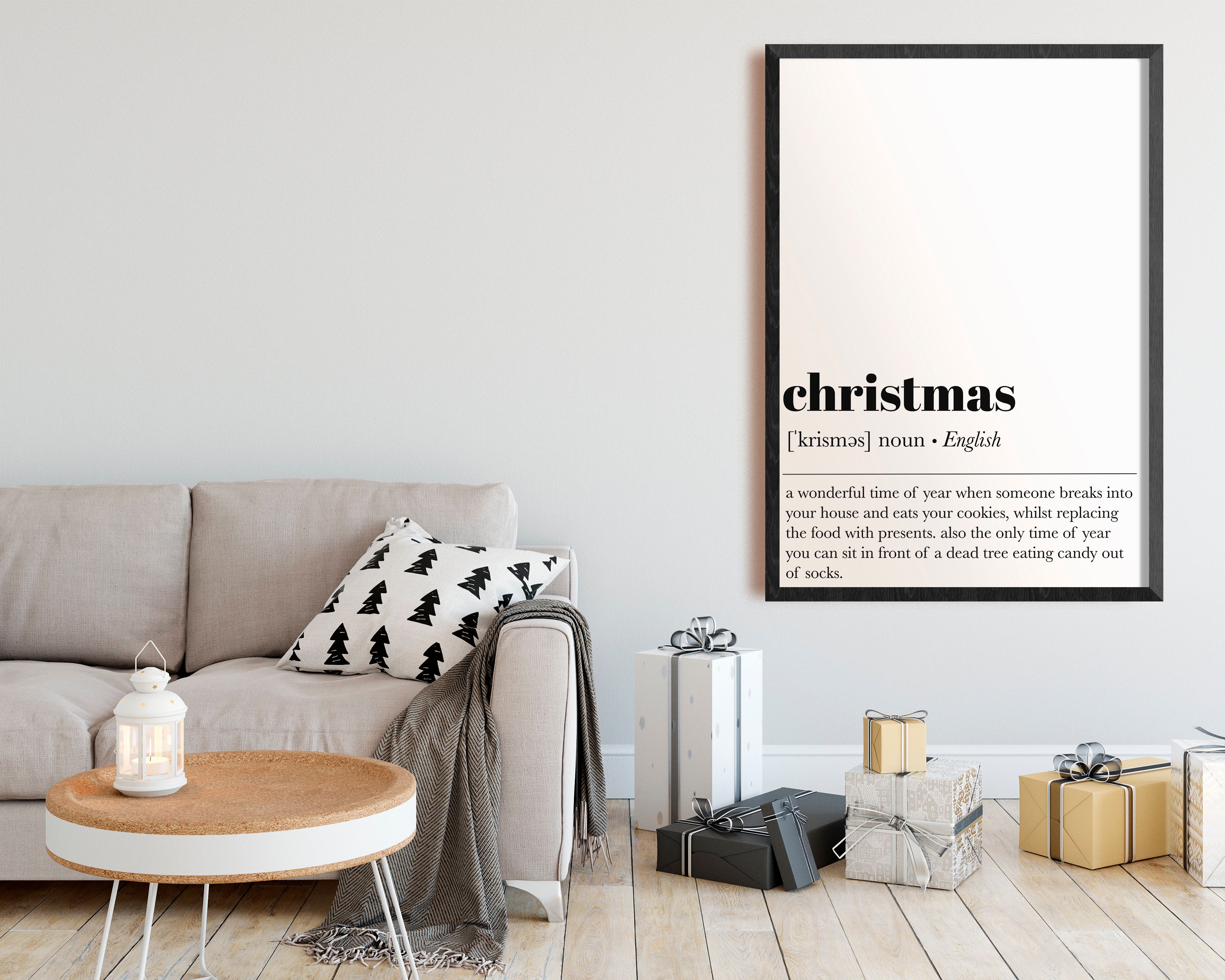 Christmas Definition Printable | Modern Christmas | Christmas Art Print ...