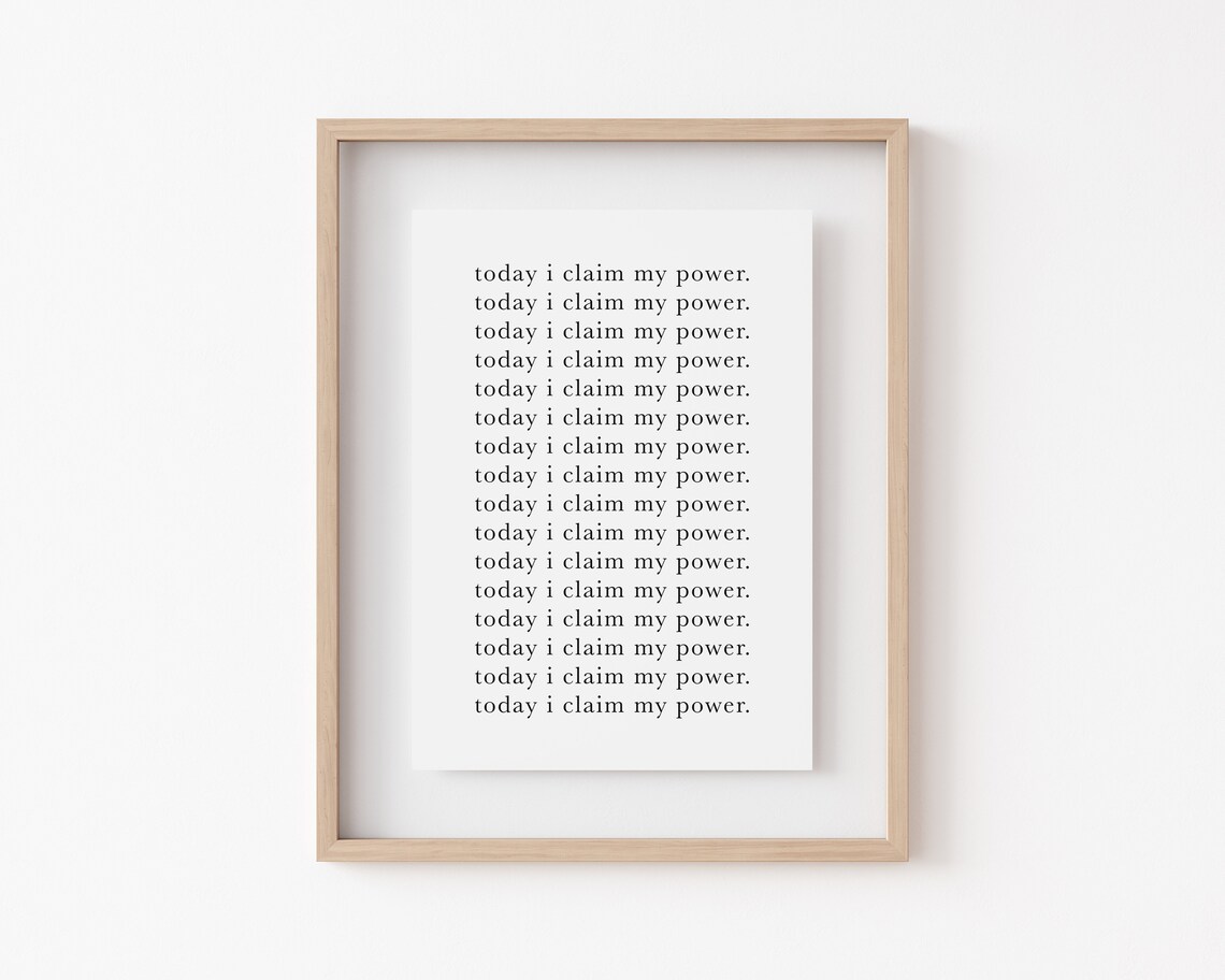 Affirmation Wall Art Black and White Quote Prints Daily | Etsy