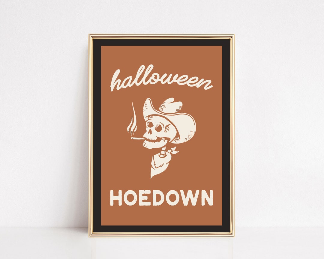 Halloween Decor | Western Wall Art | Halloween Printable | Cowboy Art ...