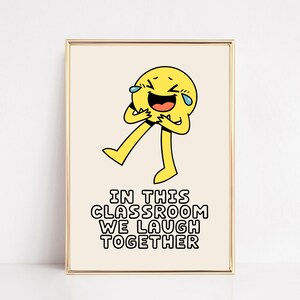 Cute Classroom Decor | Retro Classroom Wall Art | Yellow Wall Art ...