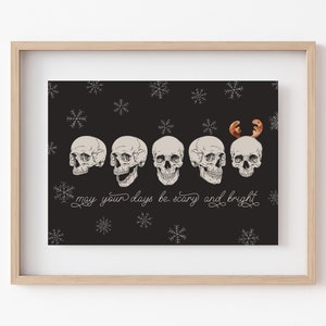 Funny Christmas Prints | Set of 6 CHRISTMAS PRINTABLES | Skeleton ...