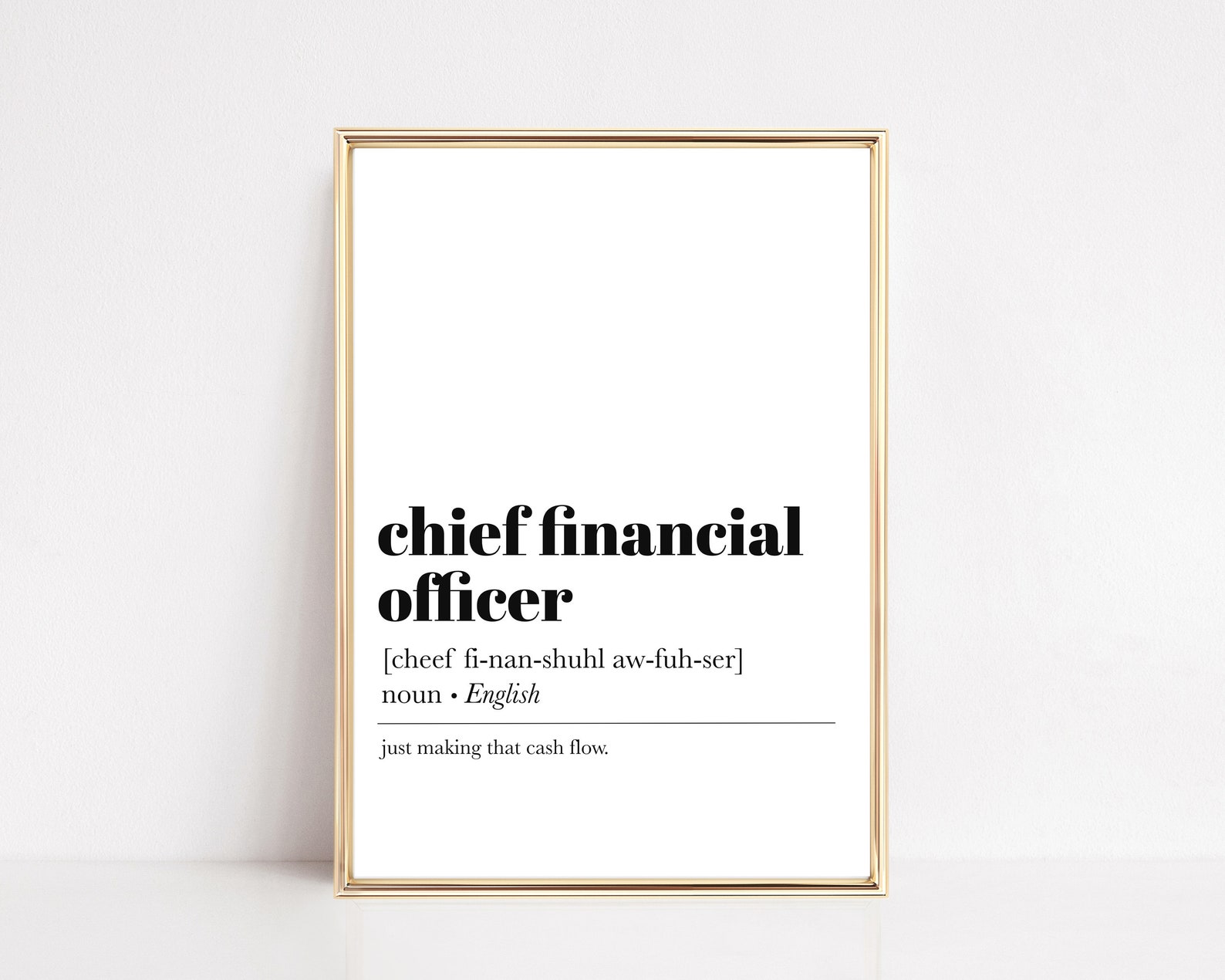 Chief Financial Officer Definition Print Cfo Gift Cfo - Etsy