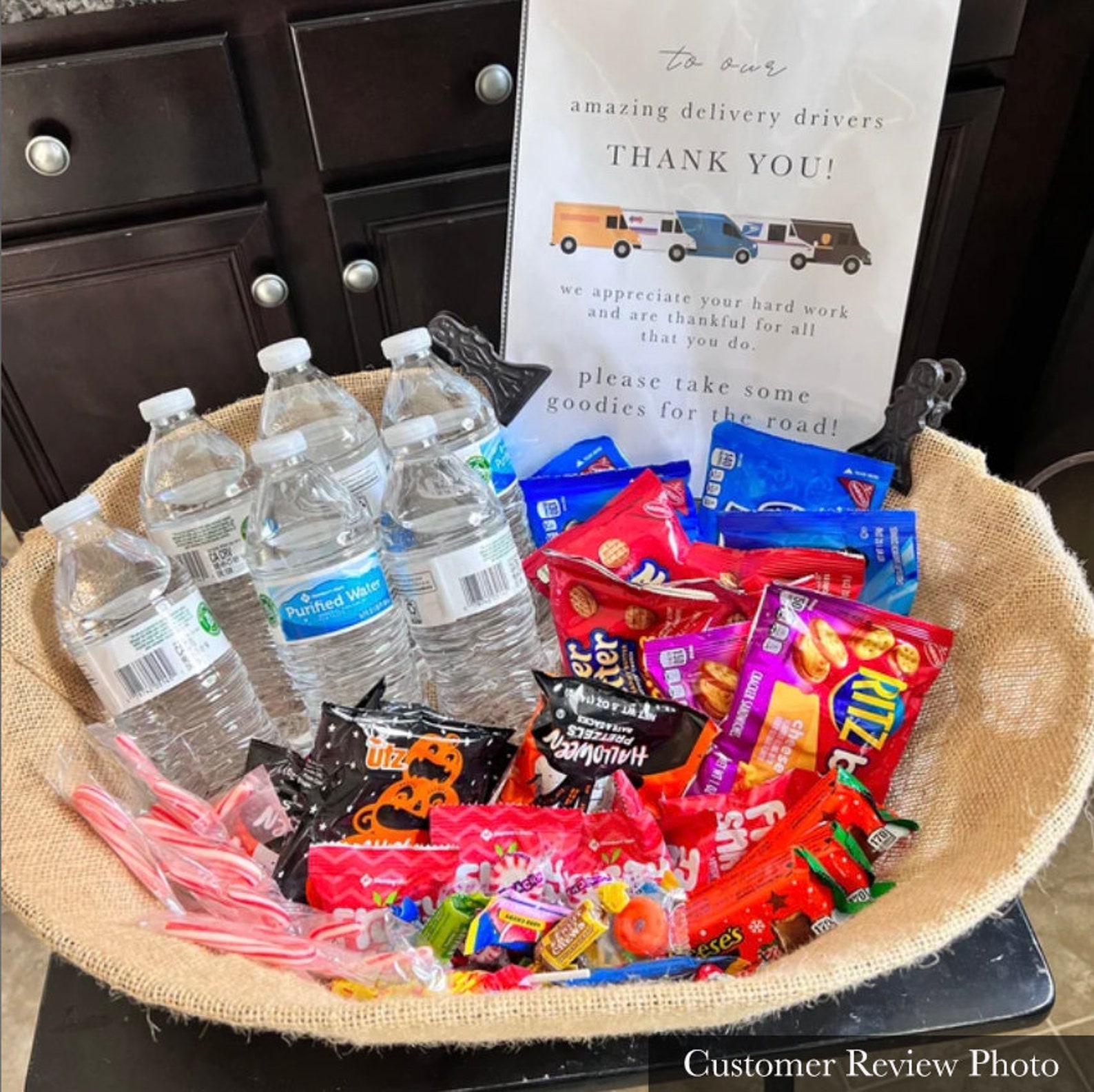 Delivery Driver Thank You Sign 8x10 Delivery Driver Snack - Etsy