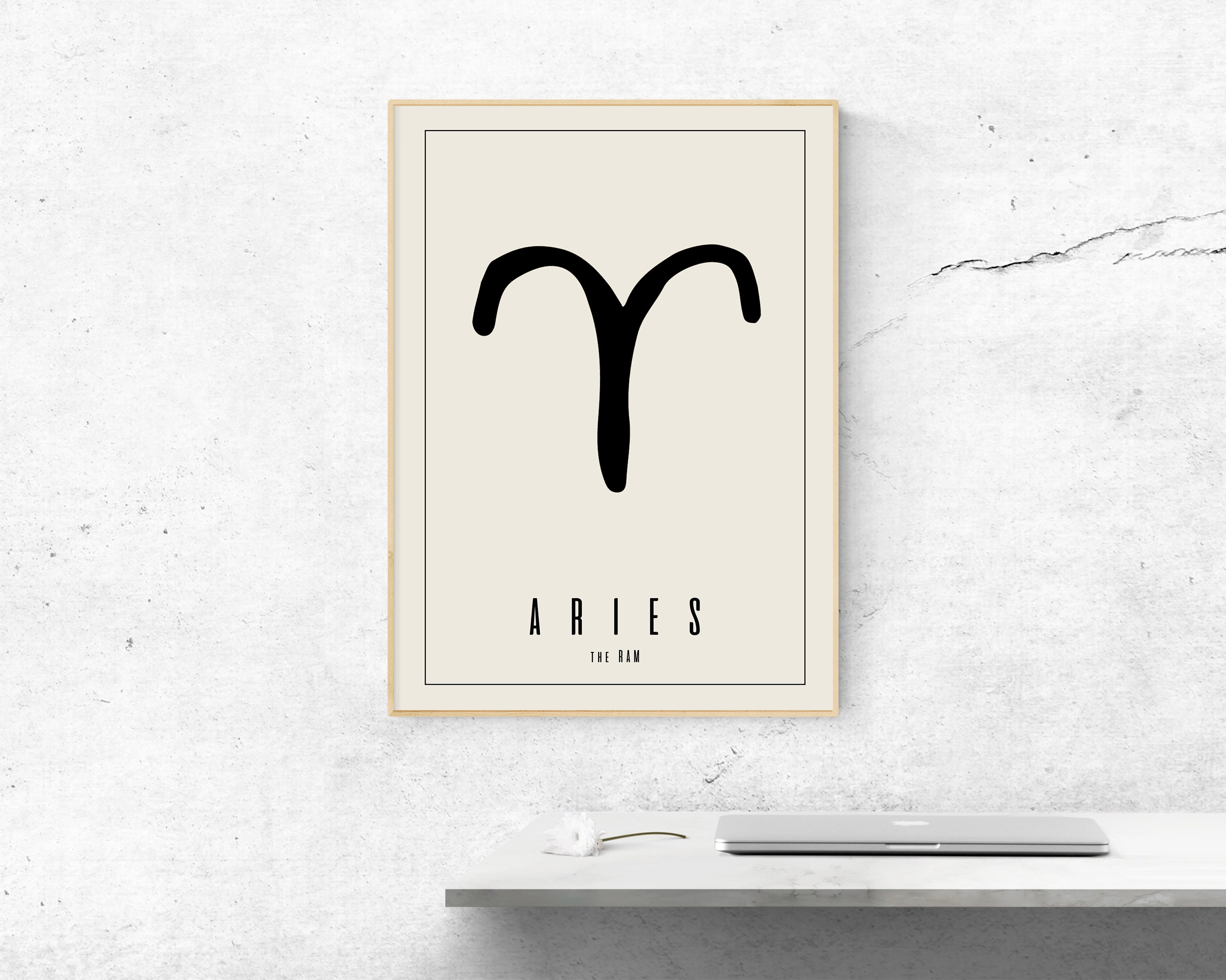 Aries Wall Art | Aries Zodiac Print | Astrology Gifts | Aries Art ...