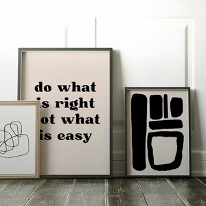 Do What is Right Not What is Easy Quote Print Minimalist Printable Wall ...