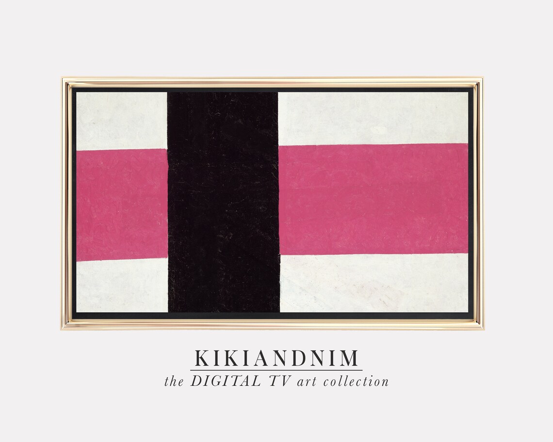Samsung Frame Tv Art Modern Pink Frame Tv Art Eclectic Art - Etsy