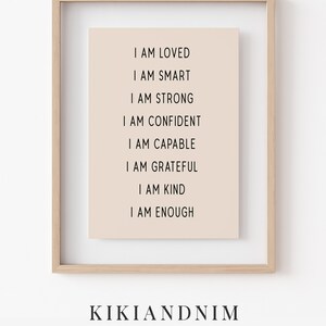 Affirmations Wall Art Gender Neutral Nursery Decor Boho Kids Room Decor ...