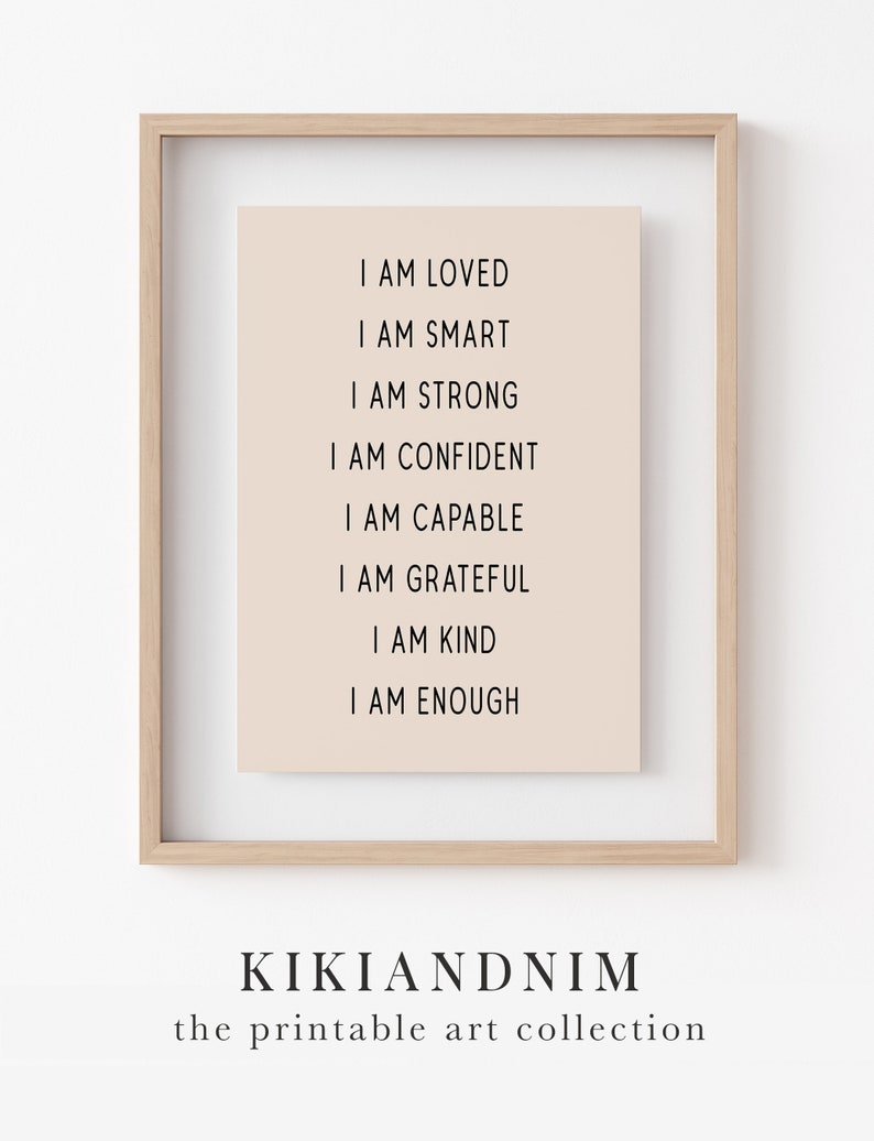 Affirmations Wall Art Gender Neutral Nursery Decor Boho - Etsy