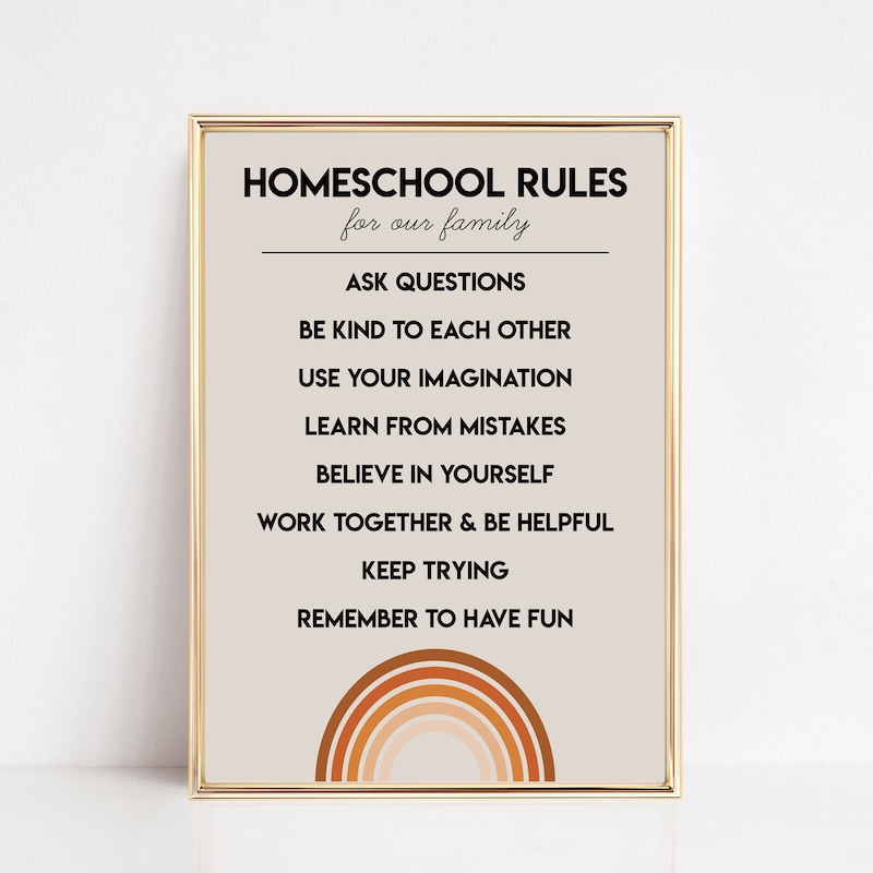 Family Rules Poster - Etsy