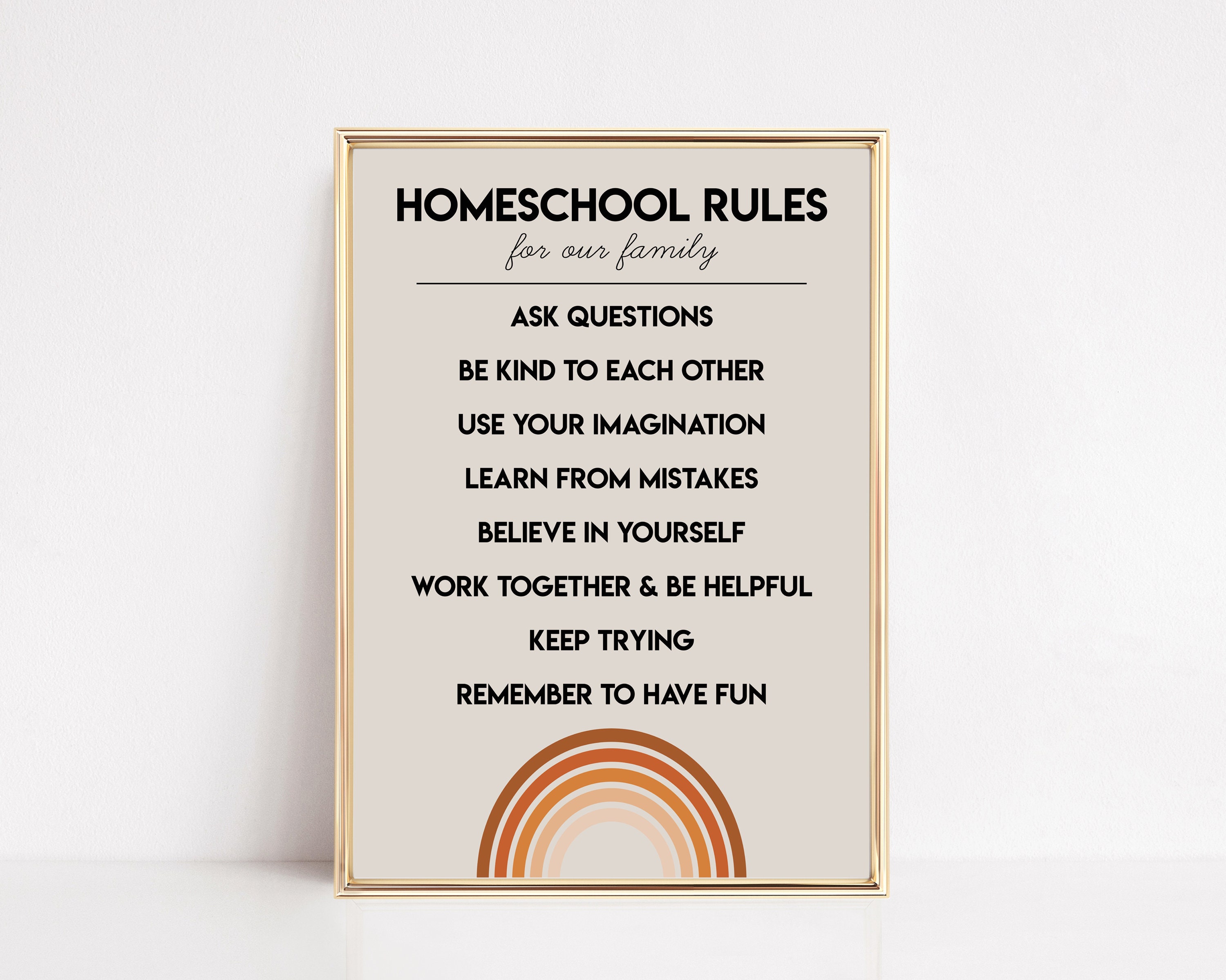 Homeschool Rules Printable Homeschool Classroom Homeschool | Etsy Australia